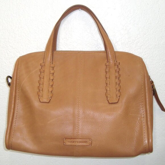 Lucky Brand | Bags | Lucky Brand Genuine Leather Satchel Purse Handbag ...